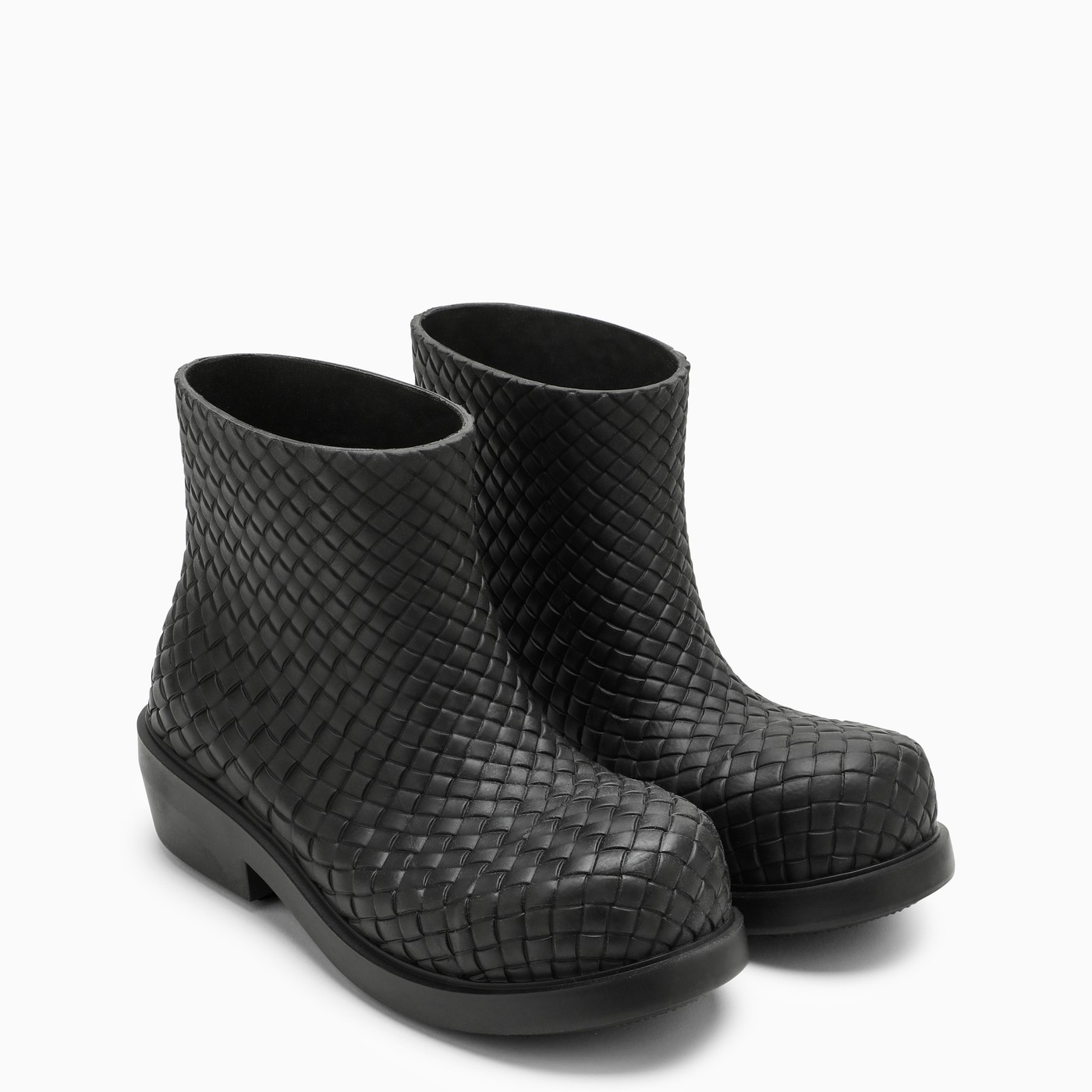 Bottega Veneta Black PVC Fireman boot | TheDoubleF