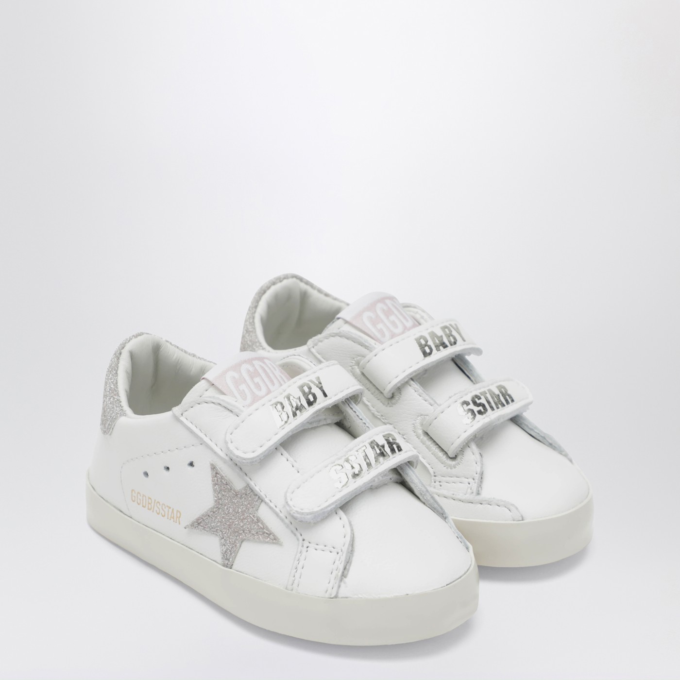 Golden Goose Sneaker Baby Old School bianca/platino | TheDoubleF