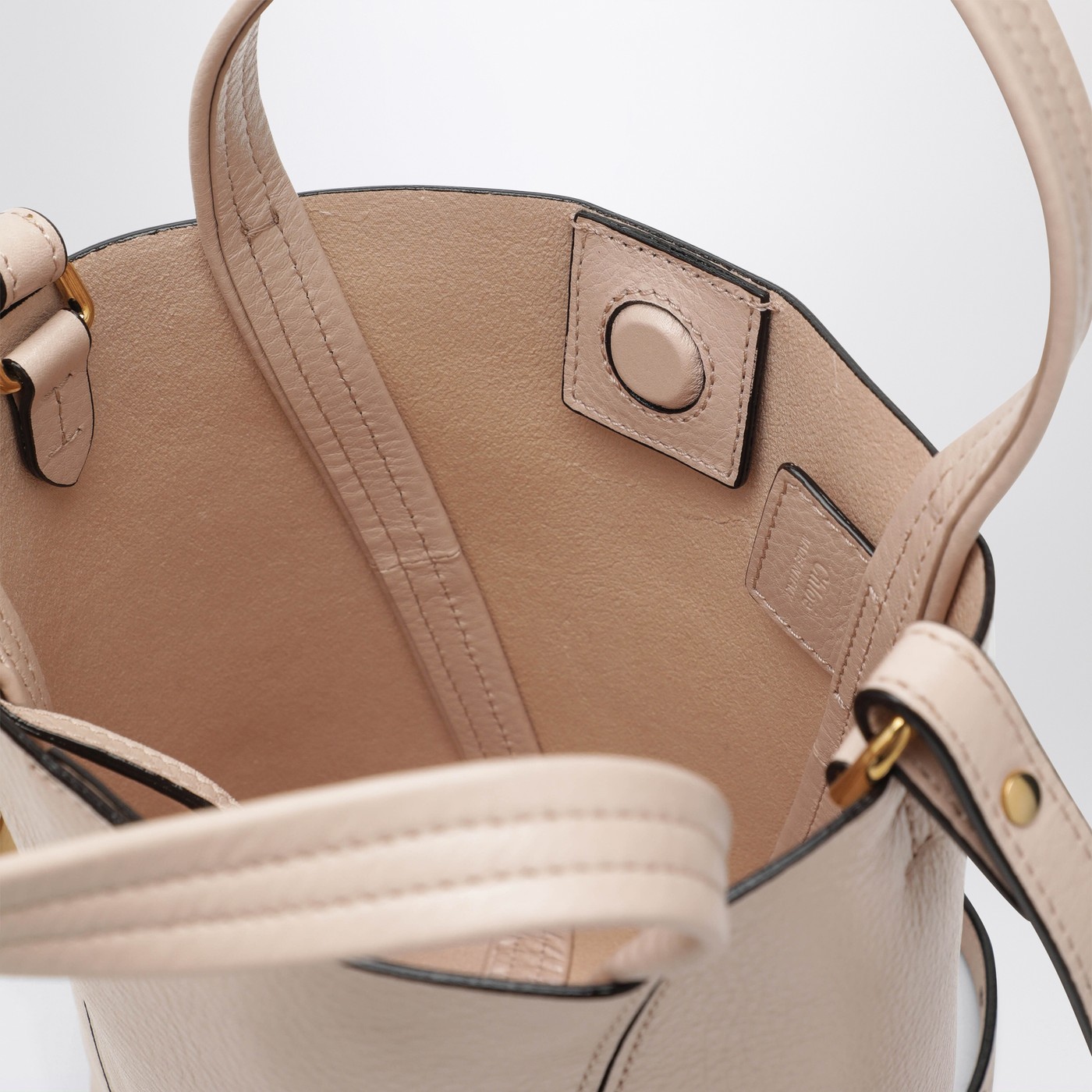 Chloé Petit cabas Chloé Spin en cuir Cement Pink | TheDoubleF