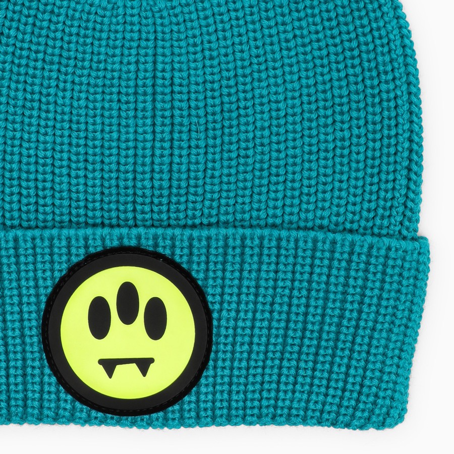 Barrow Emerald green beanie with logo patch | TheDoubleF