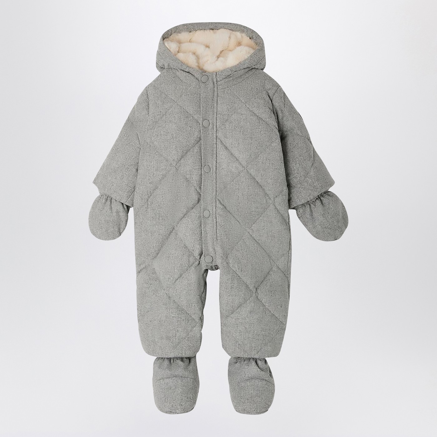 Bonpoint Gonsnow grey flannel snowsuit | TheDoubleF
