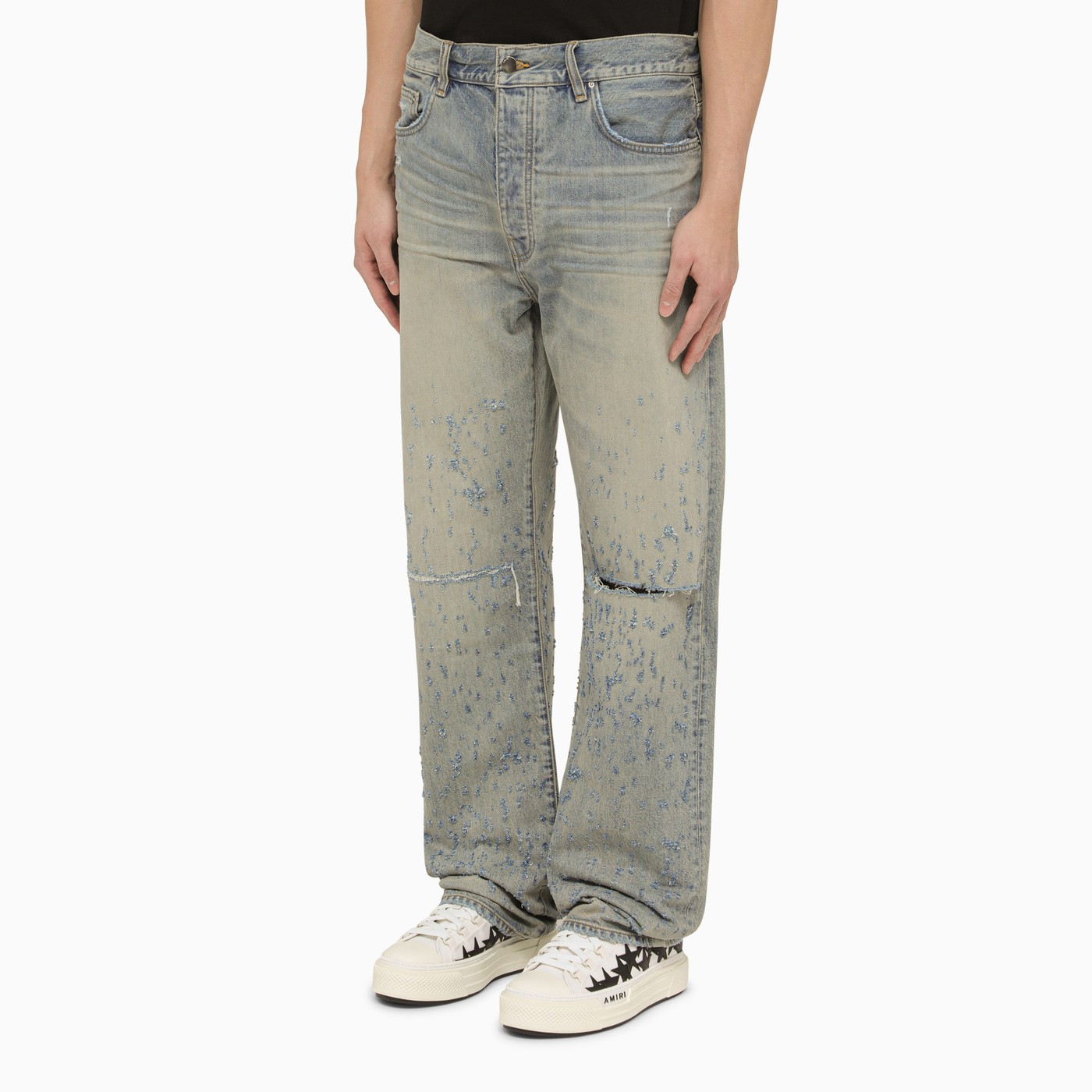 AMIRI Antique indigo jeans with rips | TheDoubleF