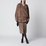 ROTATE Birger Christensen Giacca oversize marrone in suede | TheDoubleF