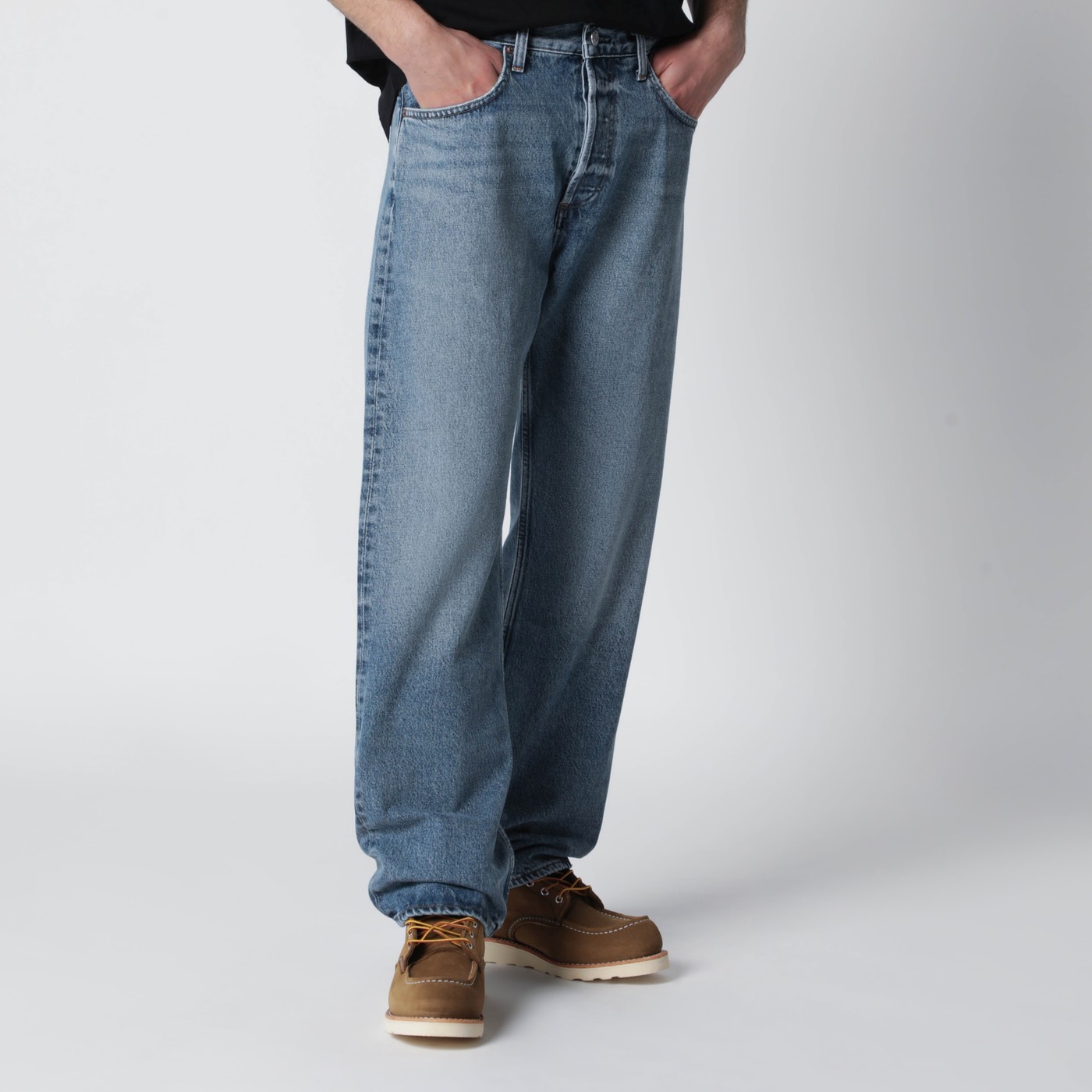 AGOLDE Blue Friction jeans in regenerated denim | TheDoubleF