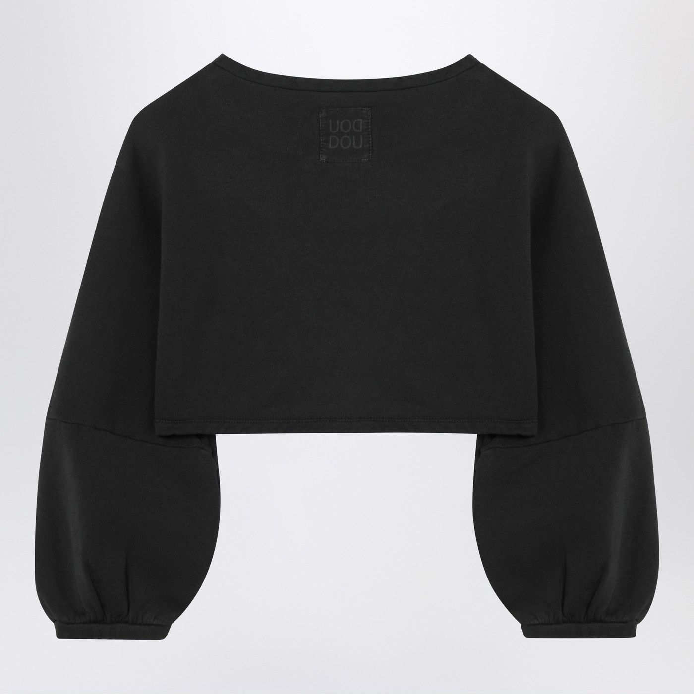 Douuod Cropped sweatshirt in black cotton | TheDoubleF