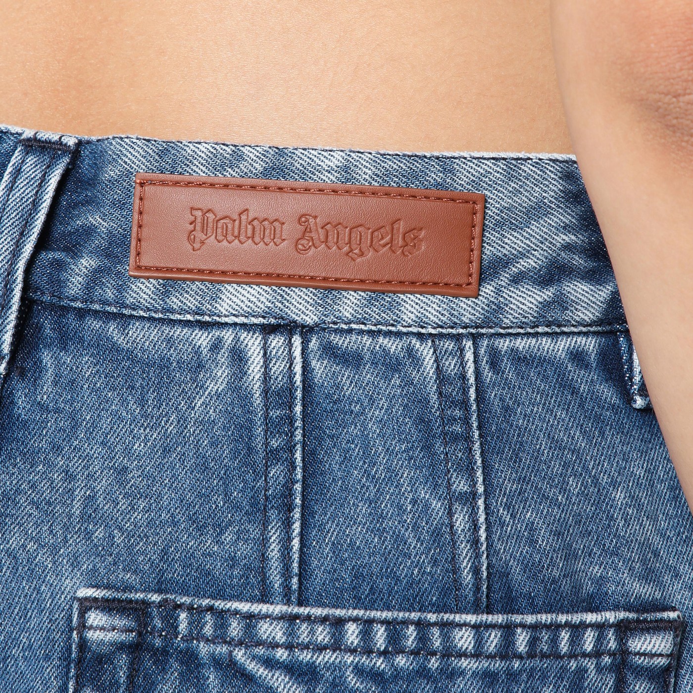 Palm Angels Baggy jeans with jungle insert | TheDoubleF