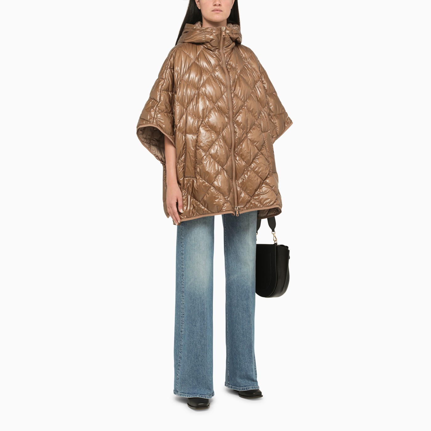 MAX MARA WEEKEND Caramel-coloured quilted cape | TheDoubleF