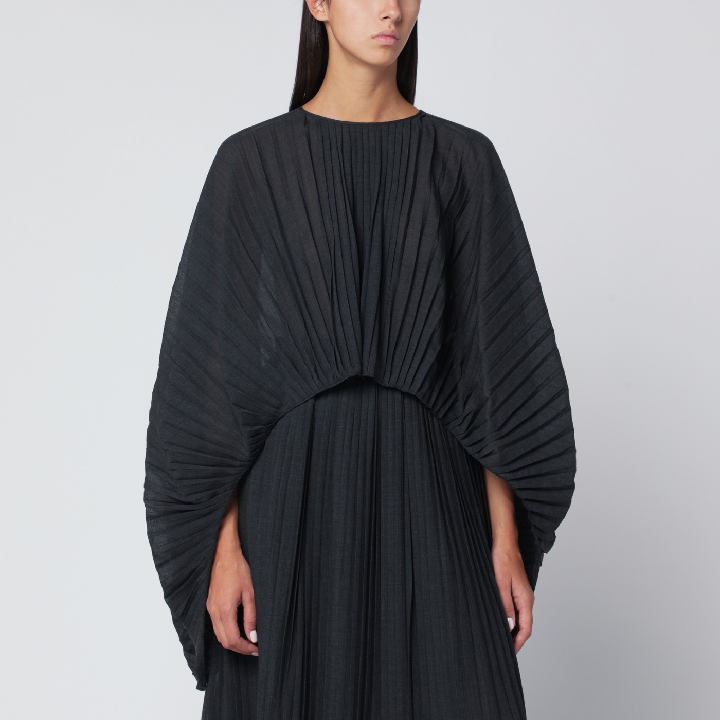 MKDT Studio Gray Anthea-Atelier pleated cape | TheDoubleF