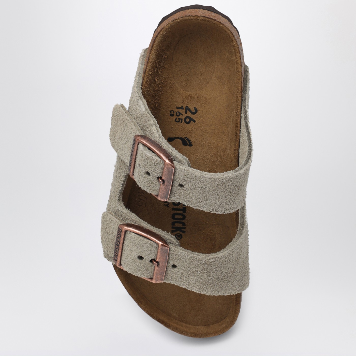 Birkenstock Taupe suede Arizona slide | TheDoubleF