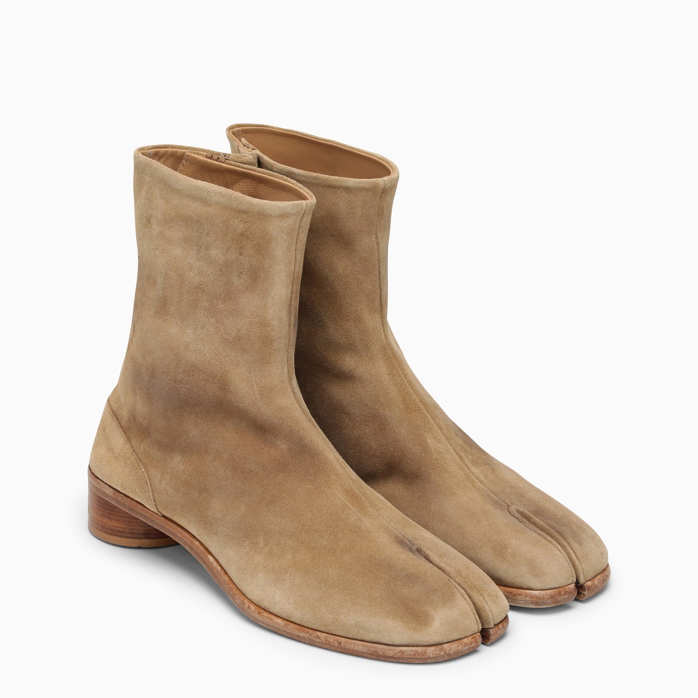 Maison Margiela Beige suede Tabi boot | TheDoubleF