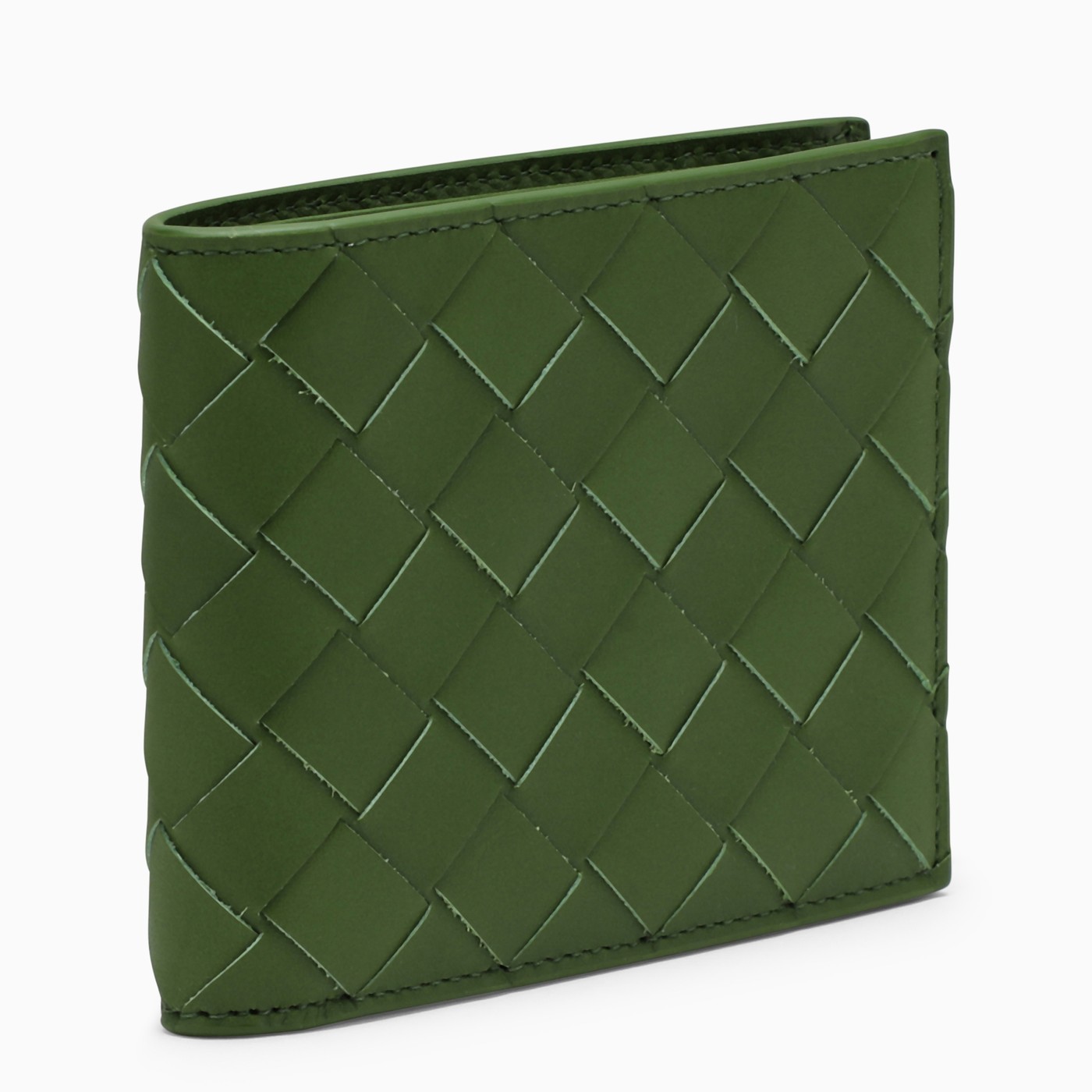 Bottega Veneta Green Intrecciato bi-fold wallet | TheDoubleF