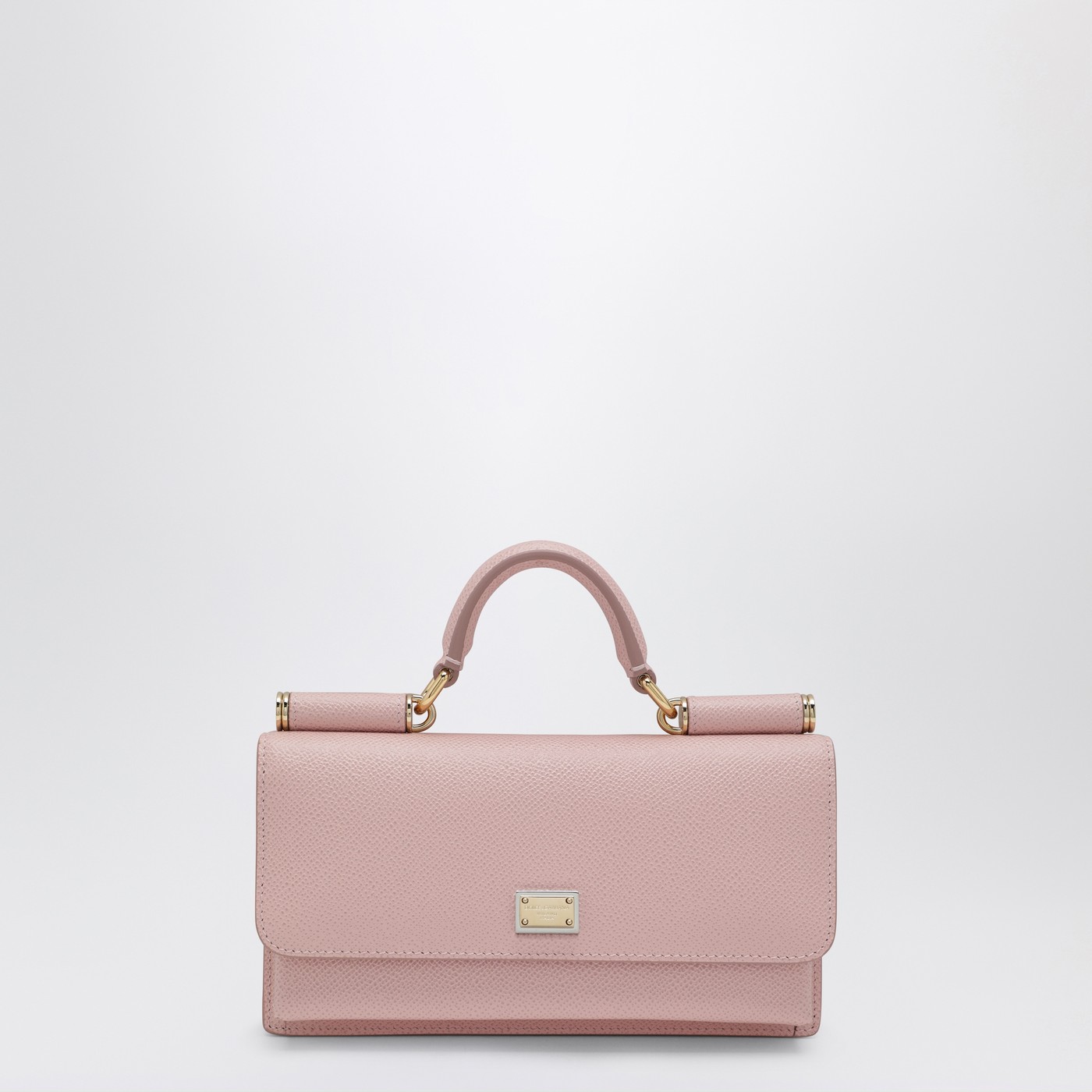 Dolce&Gabbana Pink mini bag in Dauphine leather with logo tag | TheDoubleF