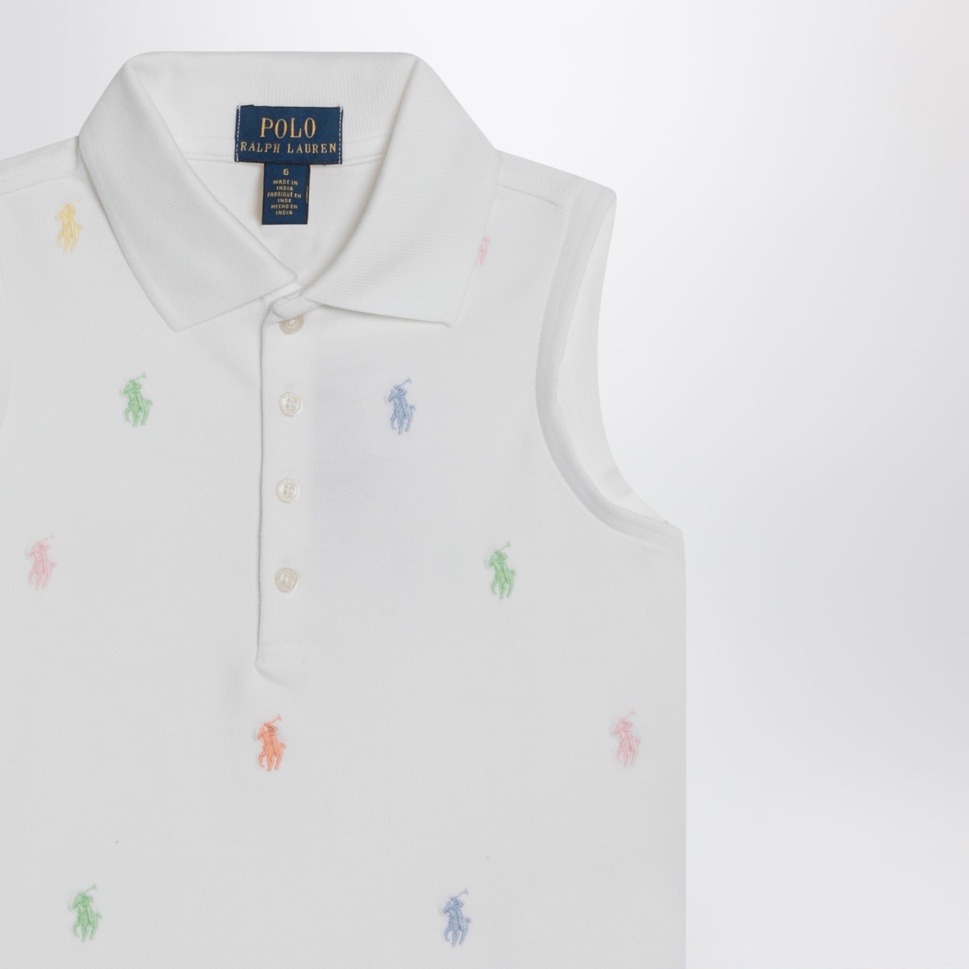 Polo Ralph Lauren White sleeveless polo with logos | TheDoubleF