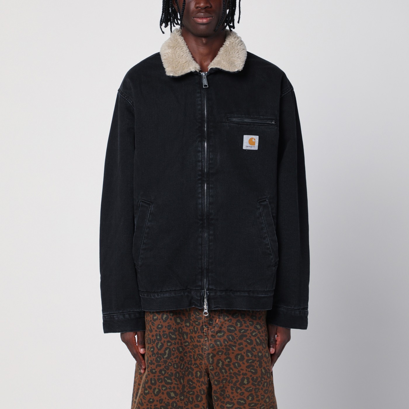 Carhartt WIP Black organic denim Herald Jacket | TheDoubleF