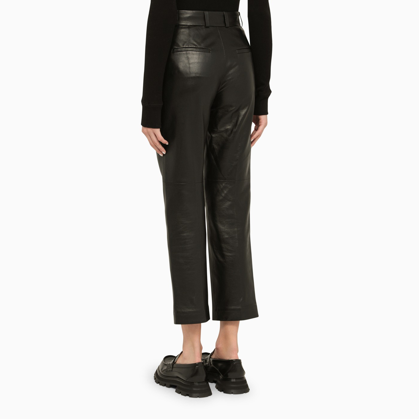 IVY OAK Schwarze Hose Laura aus Leder | TheDoubleF