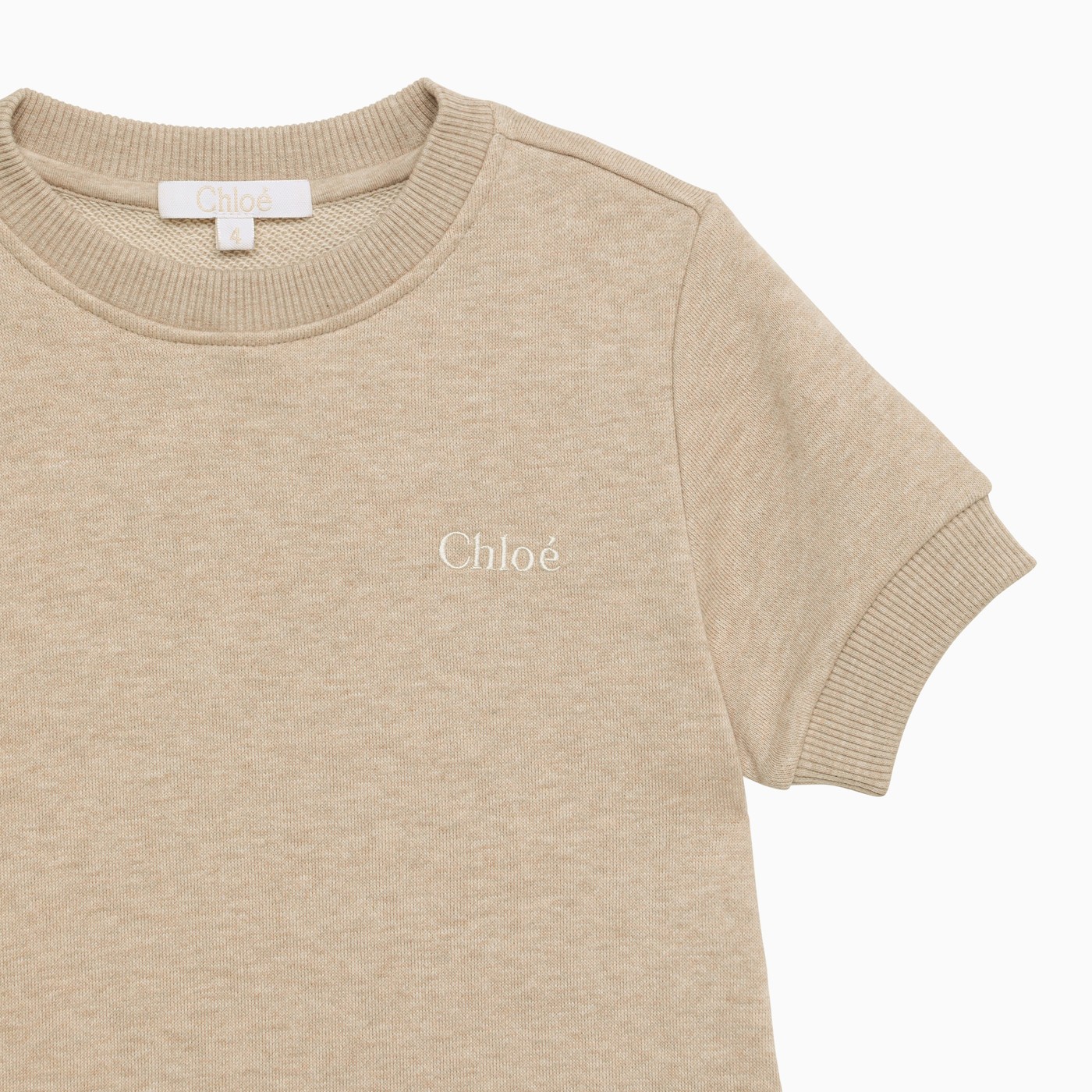 Chloé Beige cotton dress with eyelets | TheDoubleF