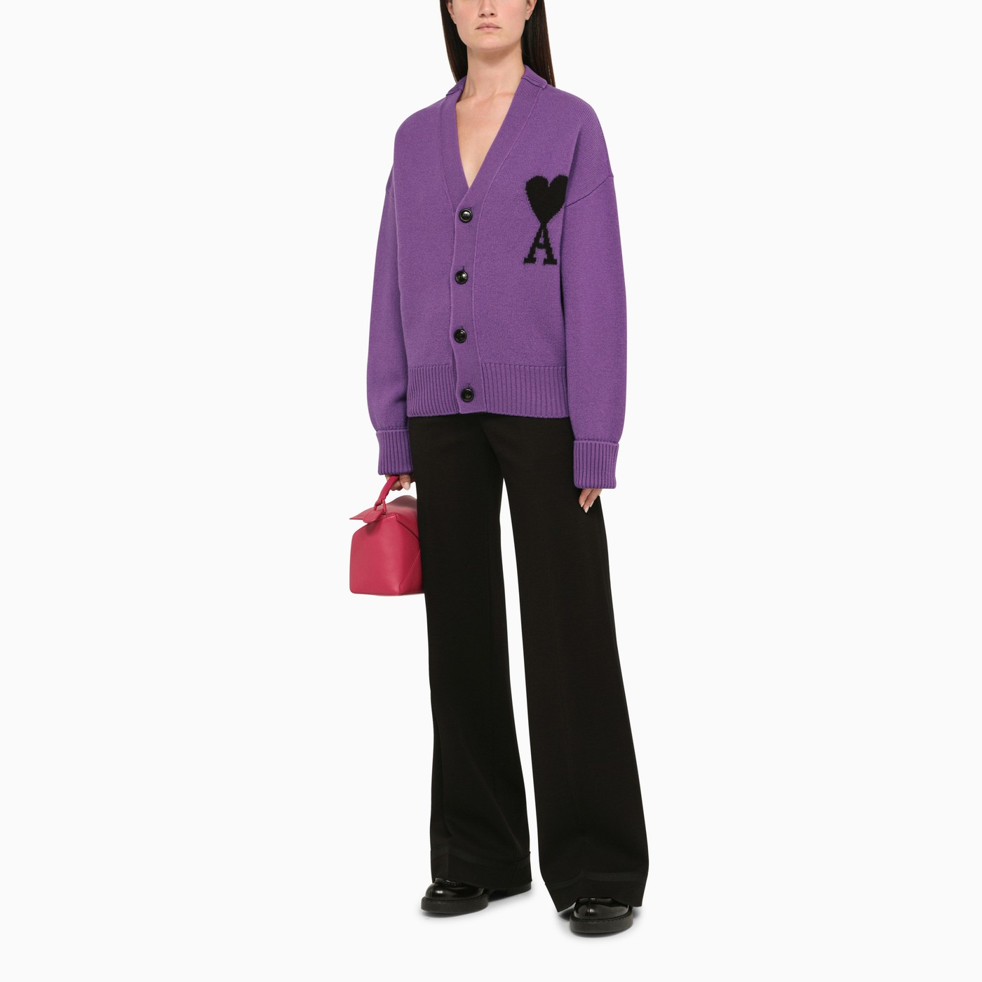 Ami Paris Violet Ami De Coeur cardigan | TheDoubleF Ami Paris Violet Ami De Coeur cardigan | TheDoubleF