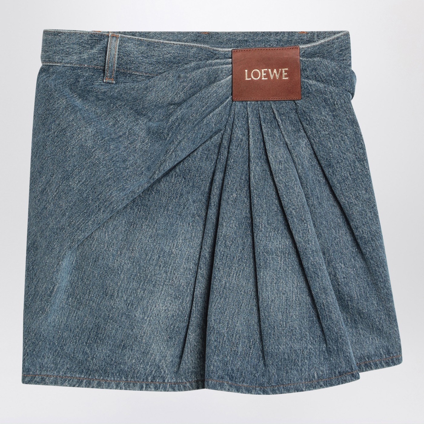Loewe Indigo blue mini skirt in denim | TheDoubleF
