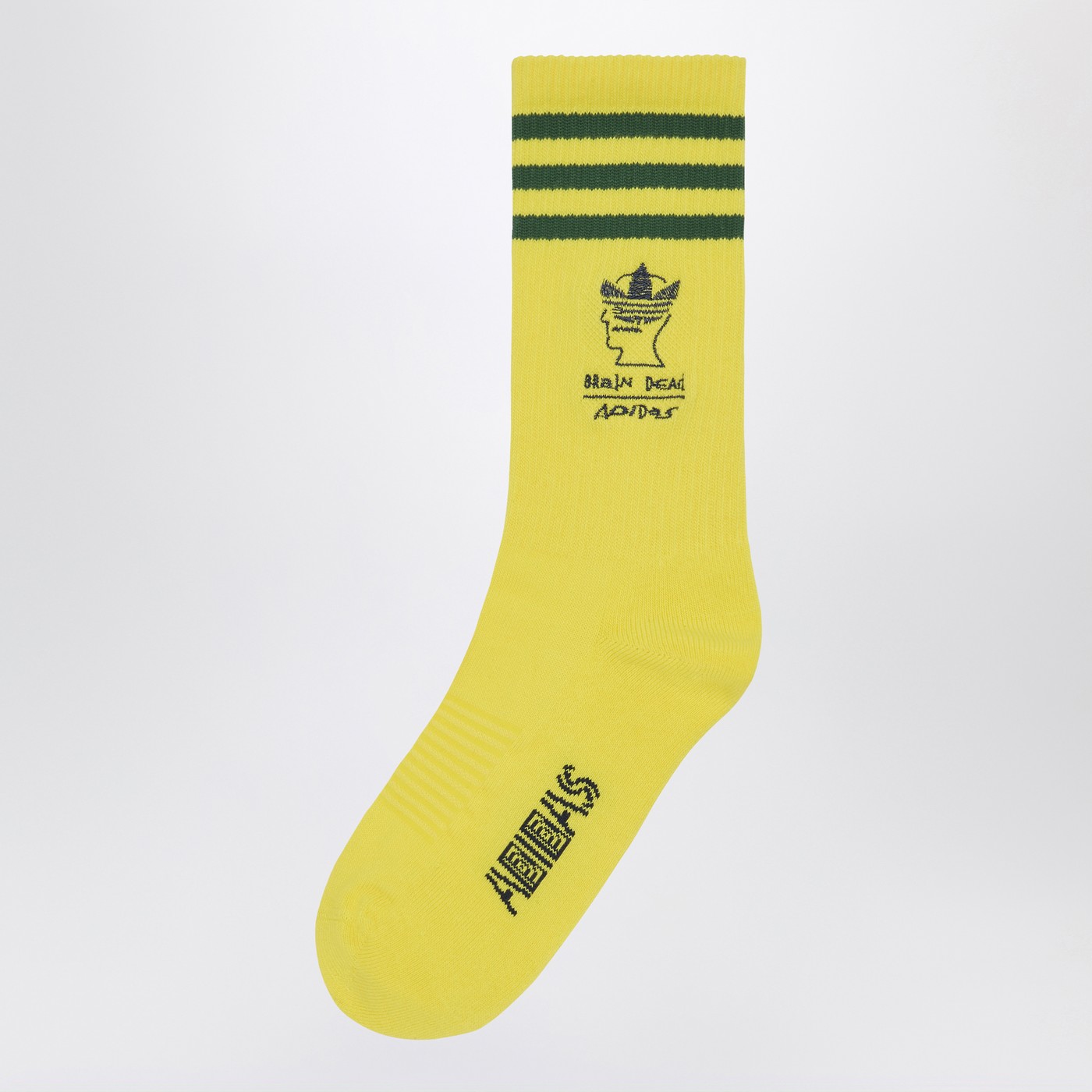 adidas x Brain Dead Yellow socks with logo | TheDoubleF