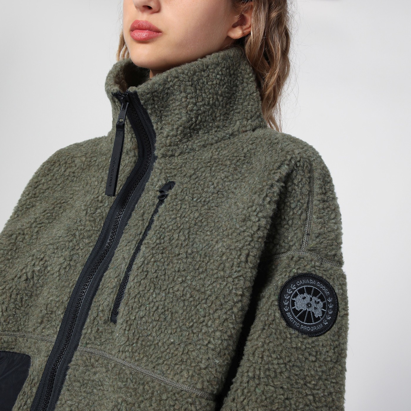 Canada Goose Sage Green Fleece Simcoe Zip Up Kind jacket | TheDoubleF