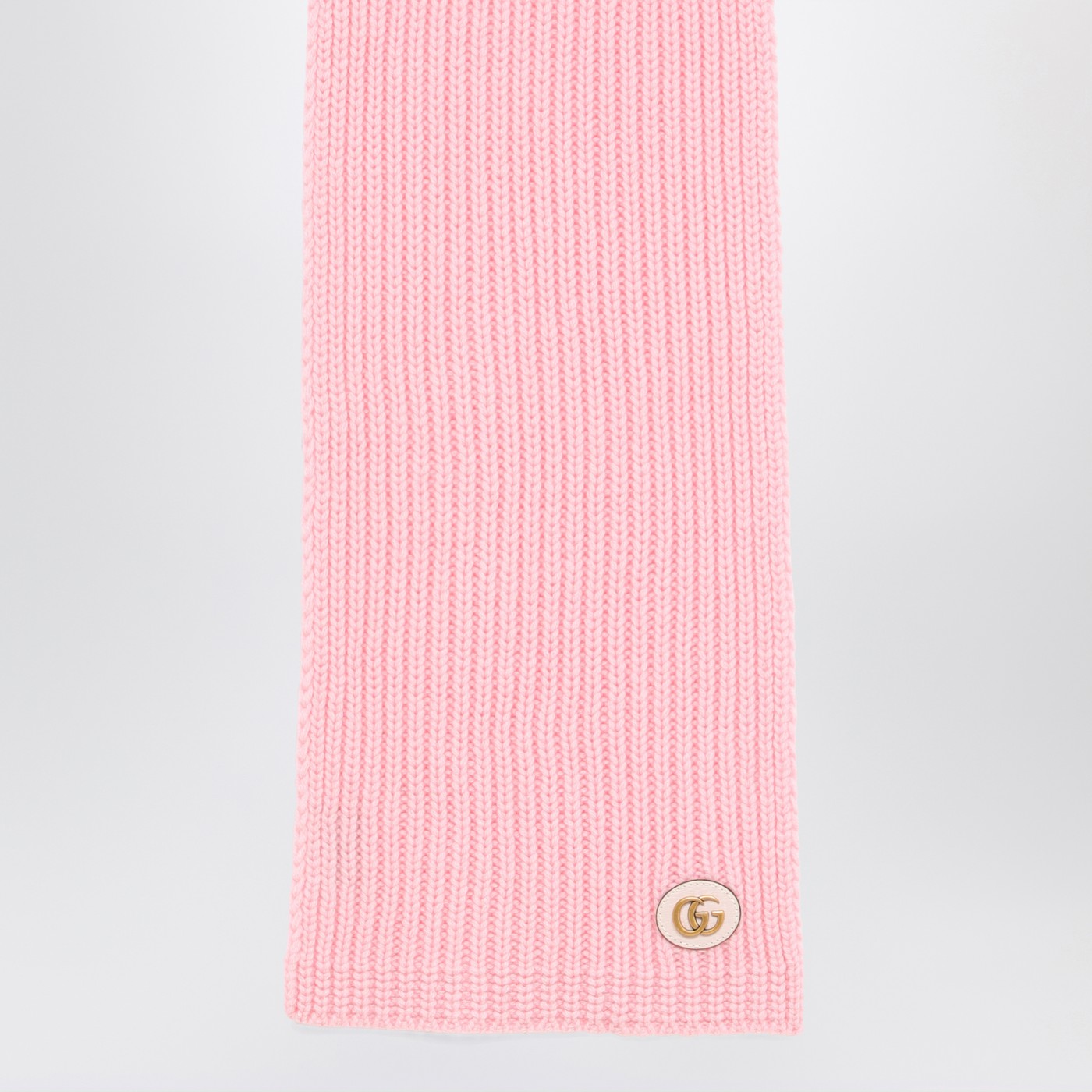 GUCCI Pink cashmere scarf with logo | TheDoubleF