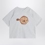 Mini Rodini T-shirt grigia chiara con stampa Flundra | TheDoubleF