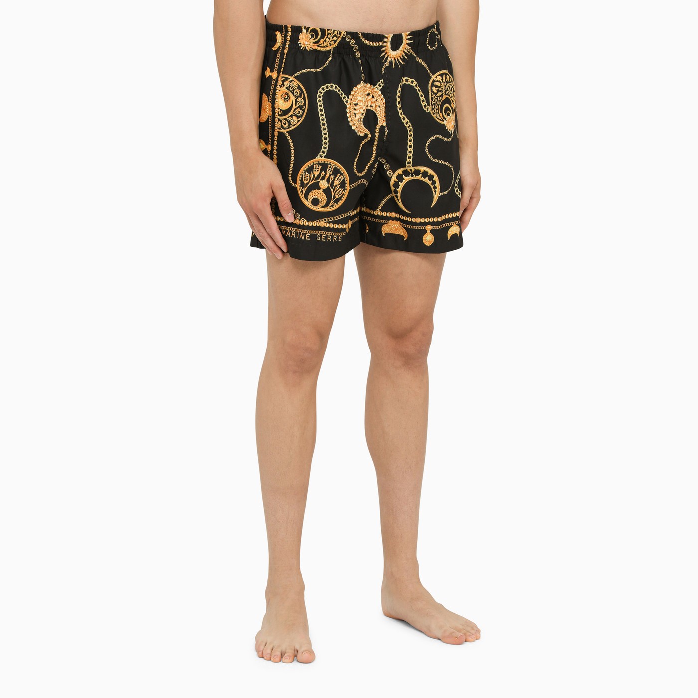 Marine Serre Printed beach boxers made of recycled nylon | TheDoubleF