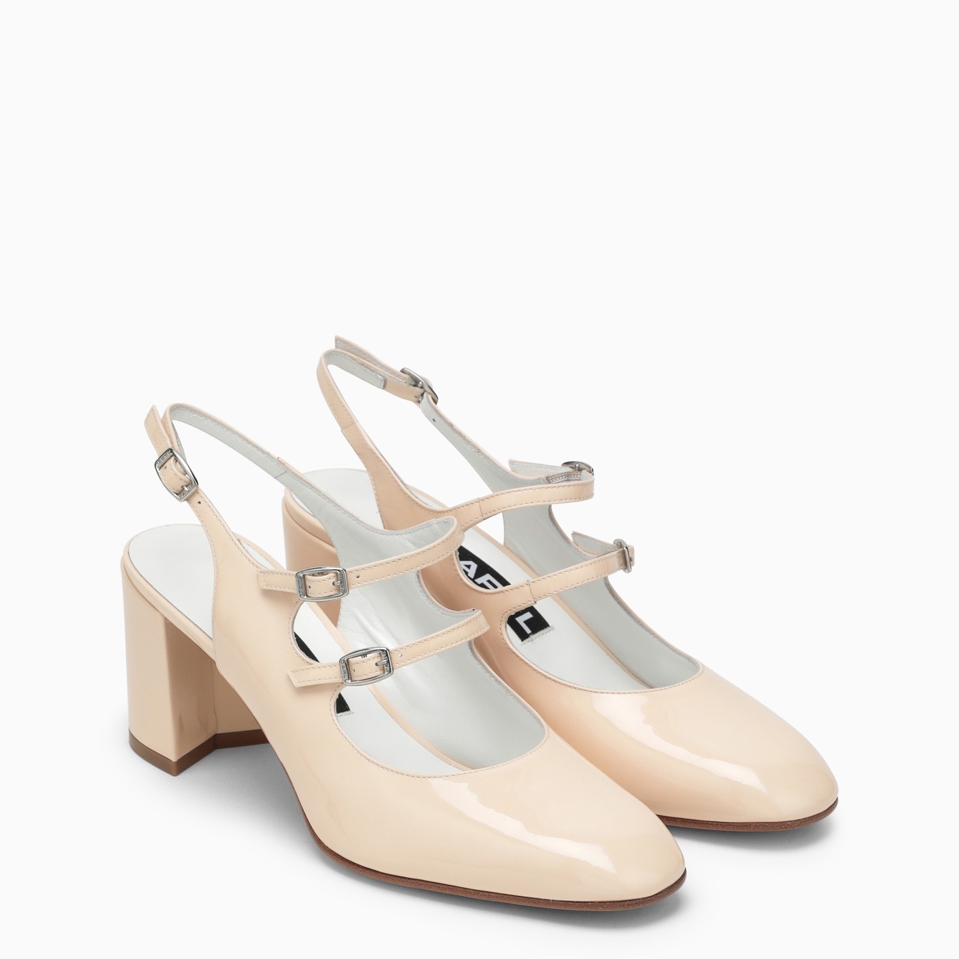 Carel Paris Pale pink patent leather slingback Mary Janes | TheDoubleF