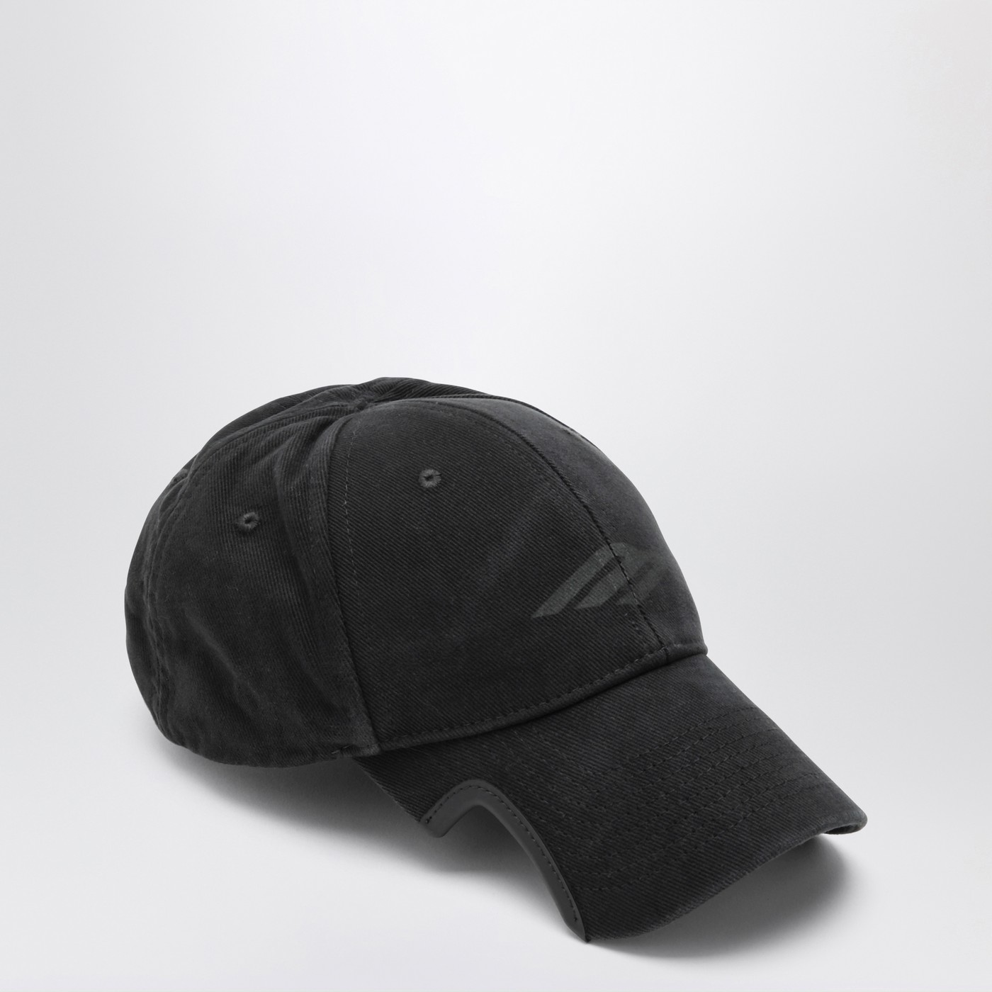 Balenciaga 3B Stencil black cotton baseball cap | TheDoubleF