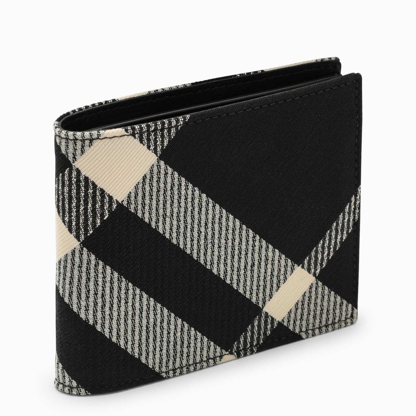 Burberry Black/White Check Fabric Billfold Wallet | TheDoubleF