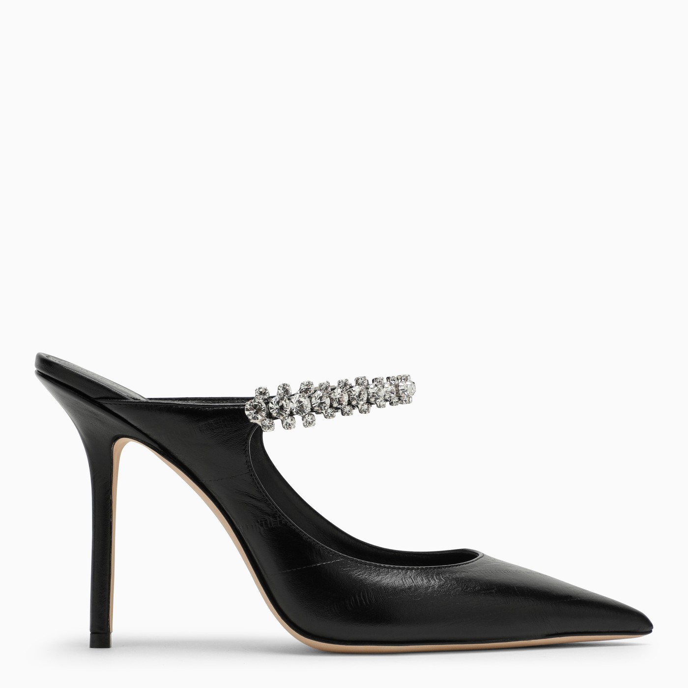Jimmy Choo Bing 100 black leather sabot | TheDoubleF