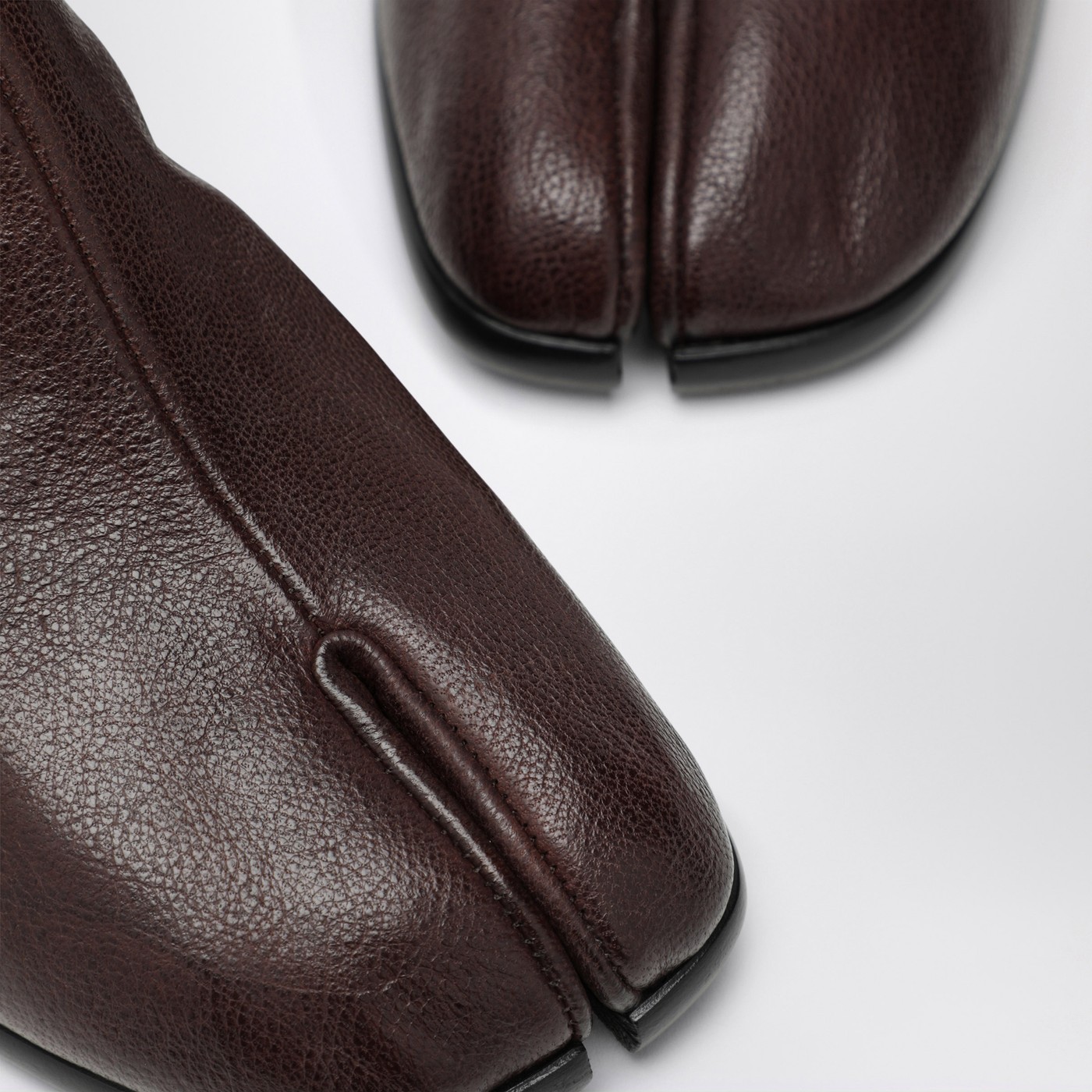 Maison Margiela Brown leather Tabi ankle boots | TheDoubleF