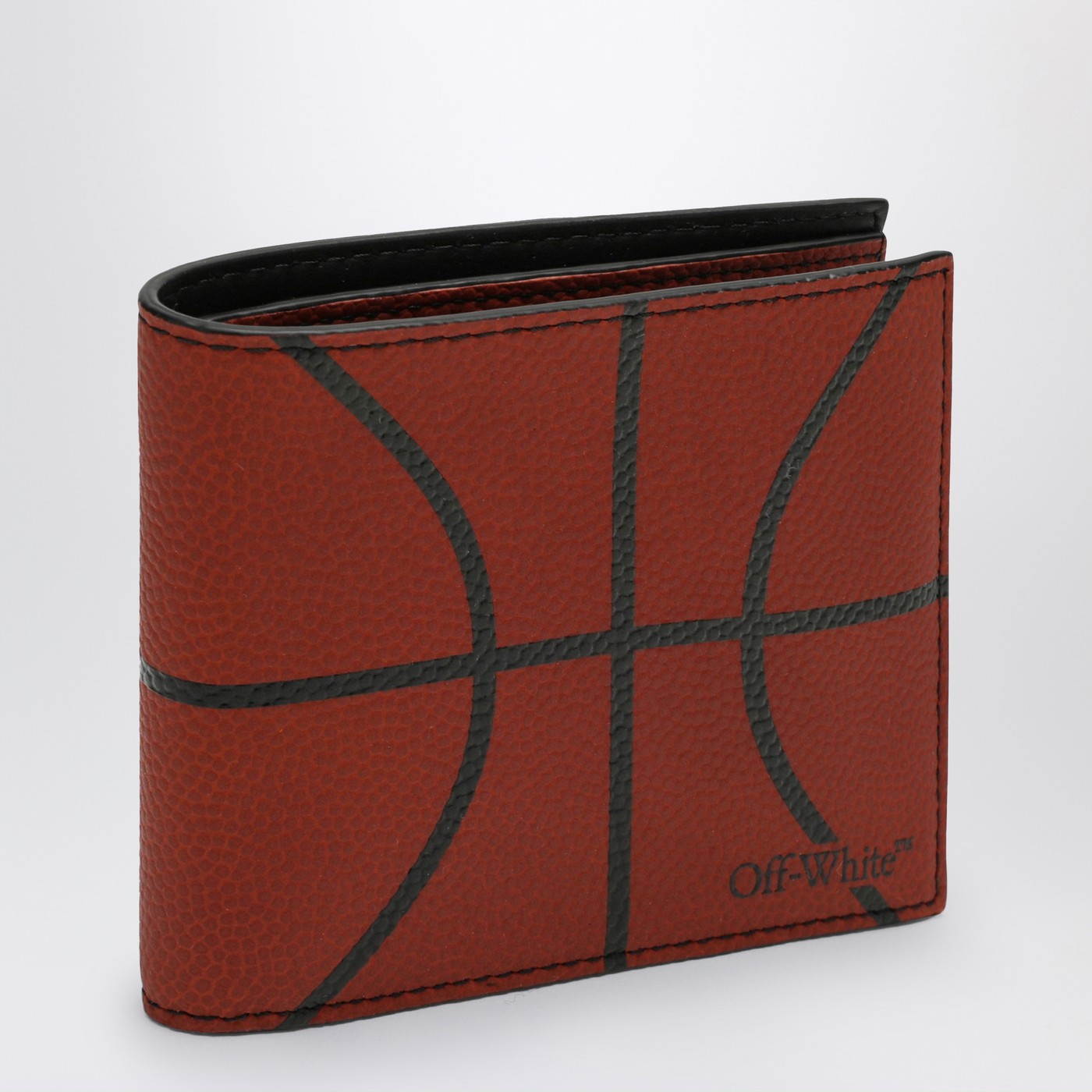 Off-White™ Leather bi-fold basketball wallet | TheDoubleF