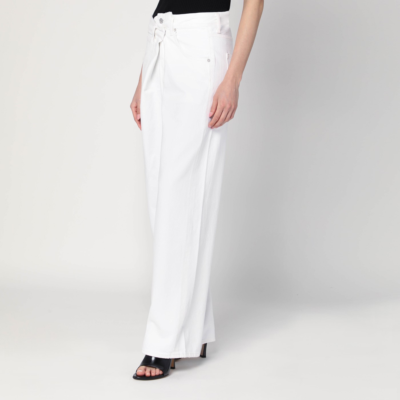 AGOLDE Wide Vana Fold white jeans | TheDoubleF