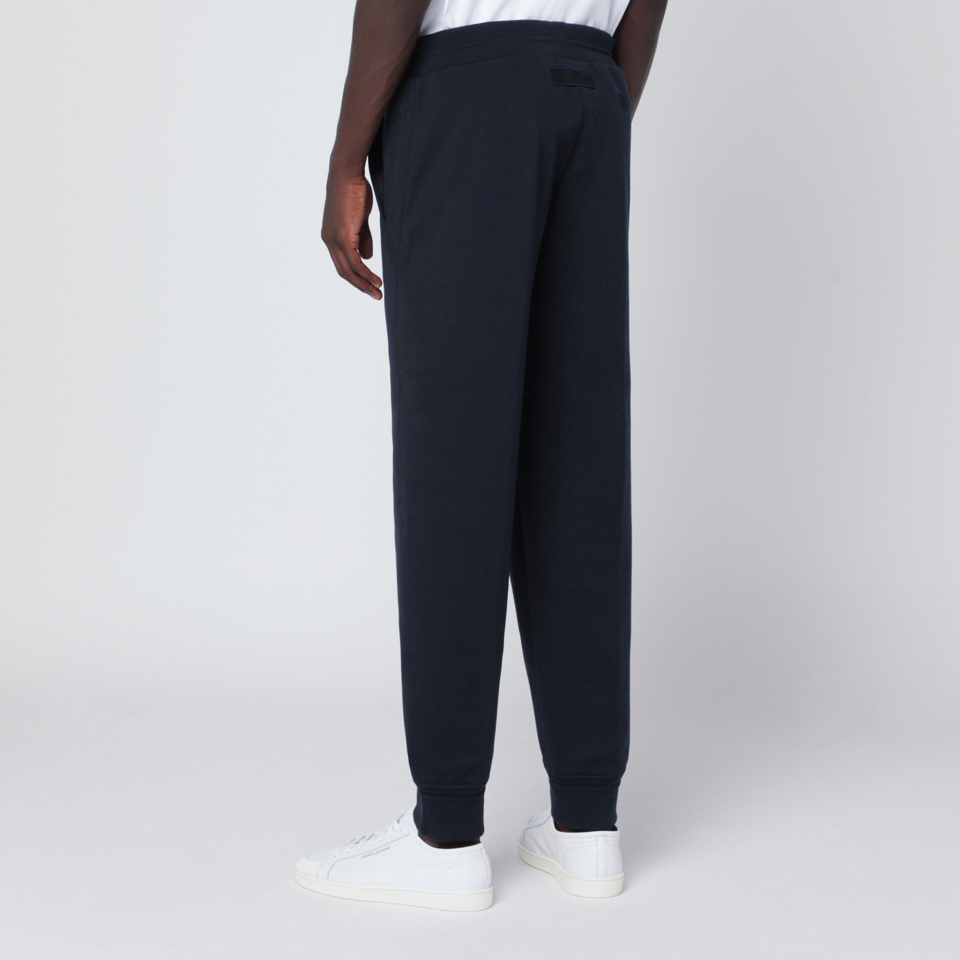 ZEGNA Navy blue jogging pants in wool blend | TheDoubleF