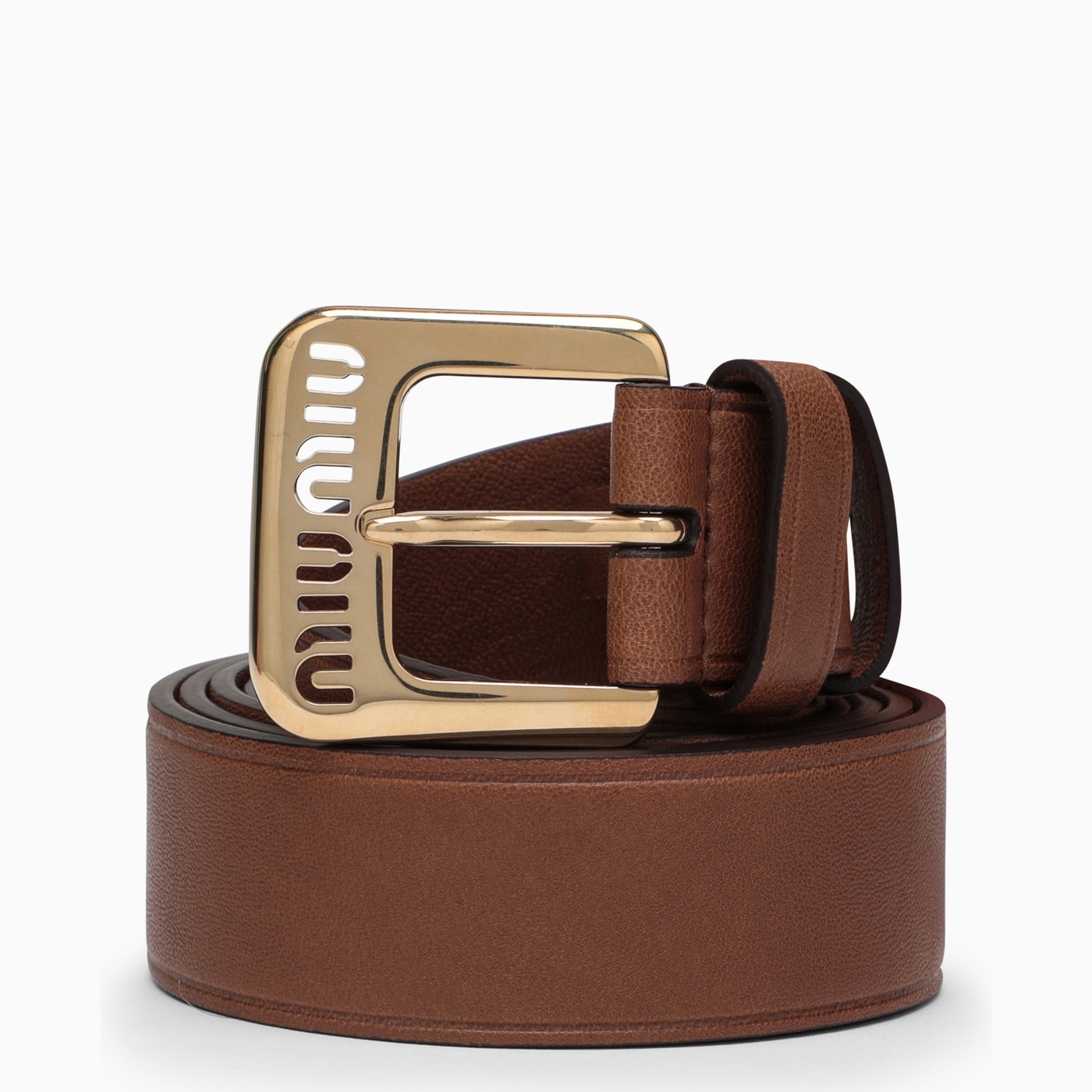 Miu Miu Brown leather belt | TheDoubleF