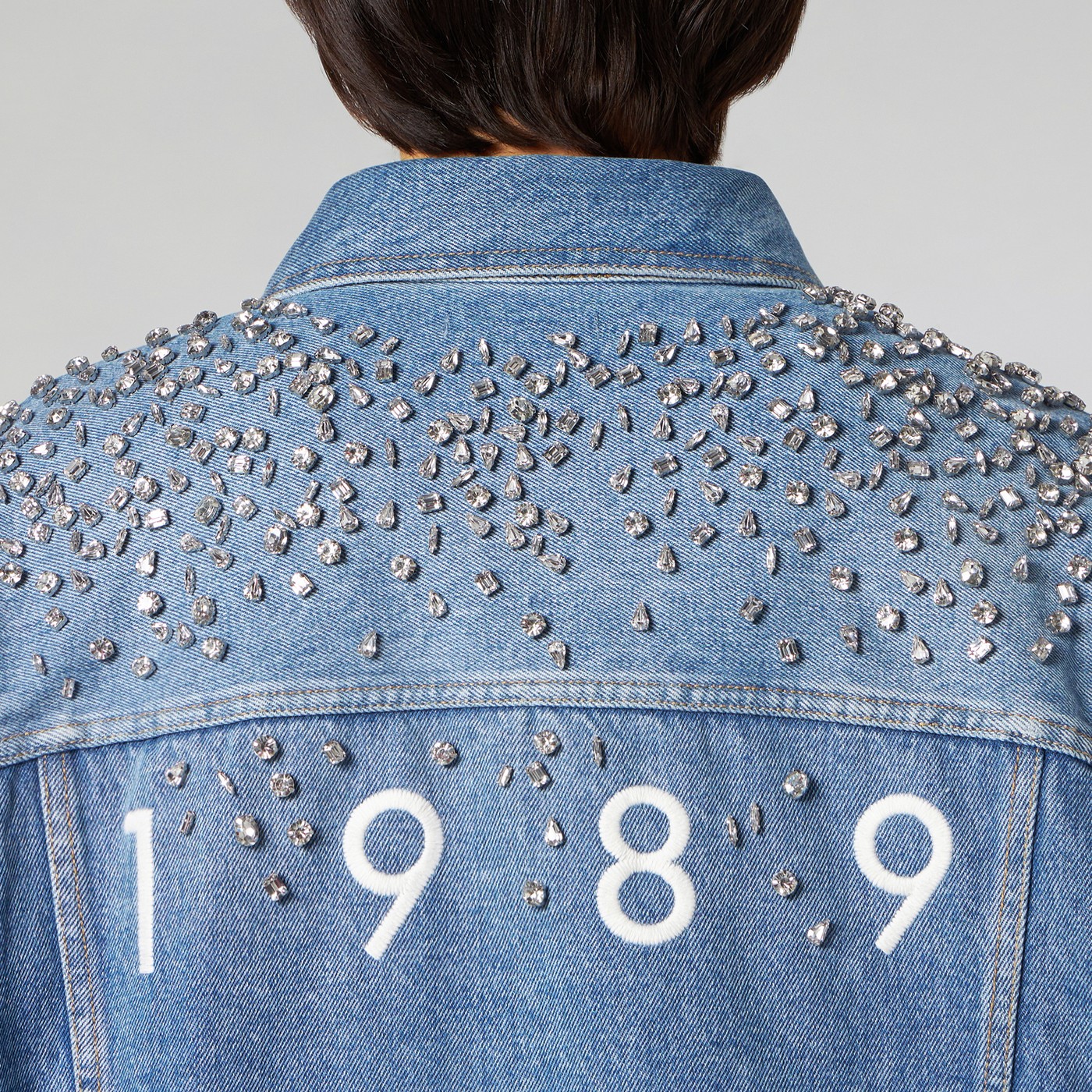 1989 STUDIO Denim Trucker Jacket Crystals blue | TheDoubleF