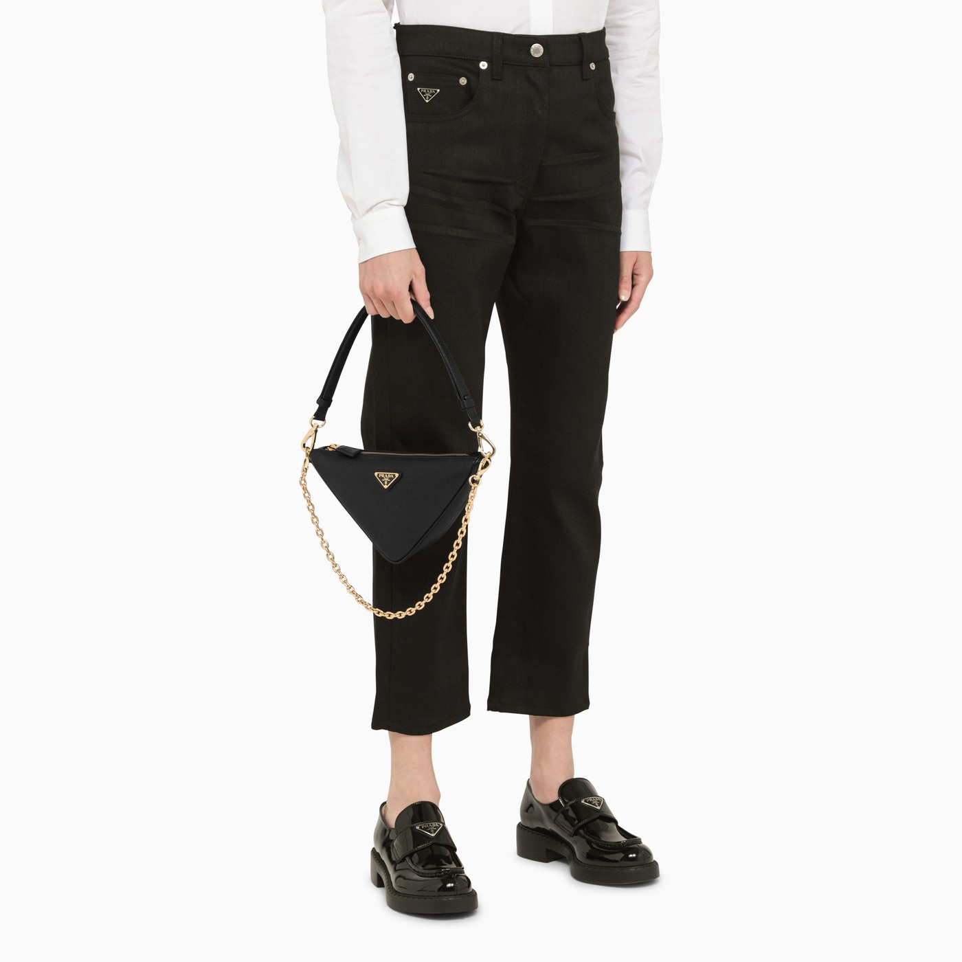 Prada Prada Triangle black leather bag | TheDoubleF
