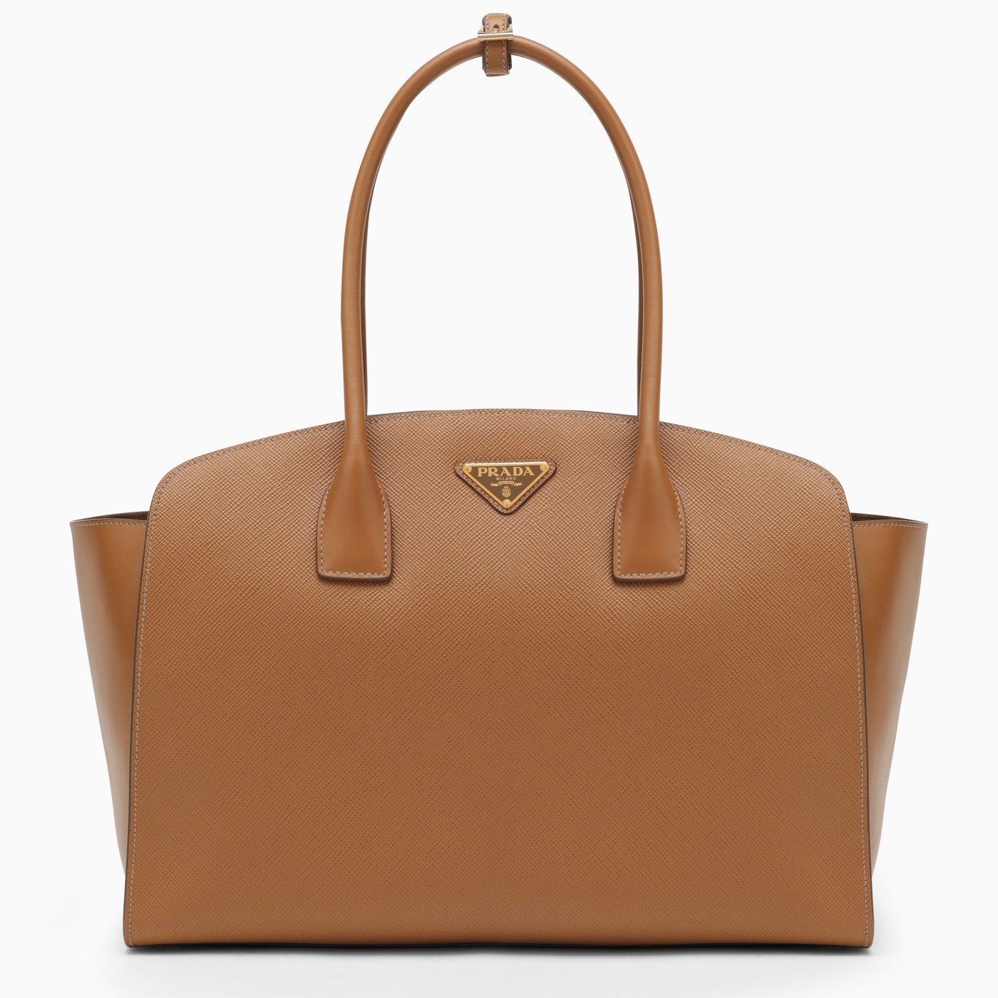 Prada Large caramel-coloured leather shopping bag | TheDoubleF