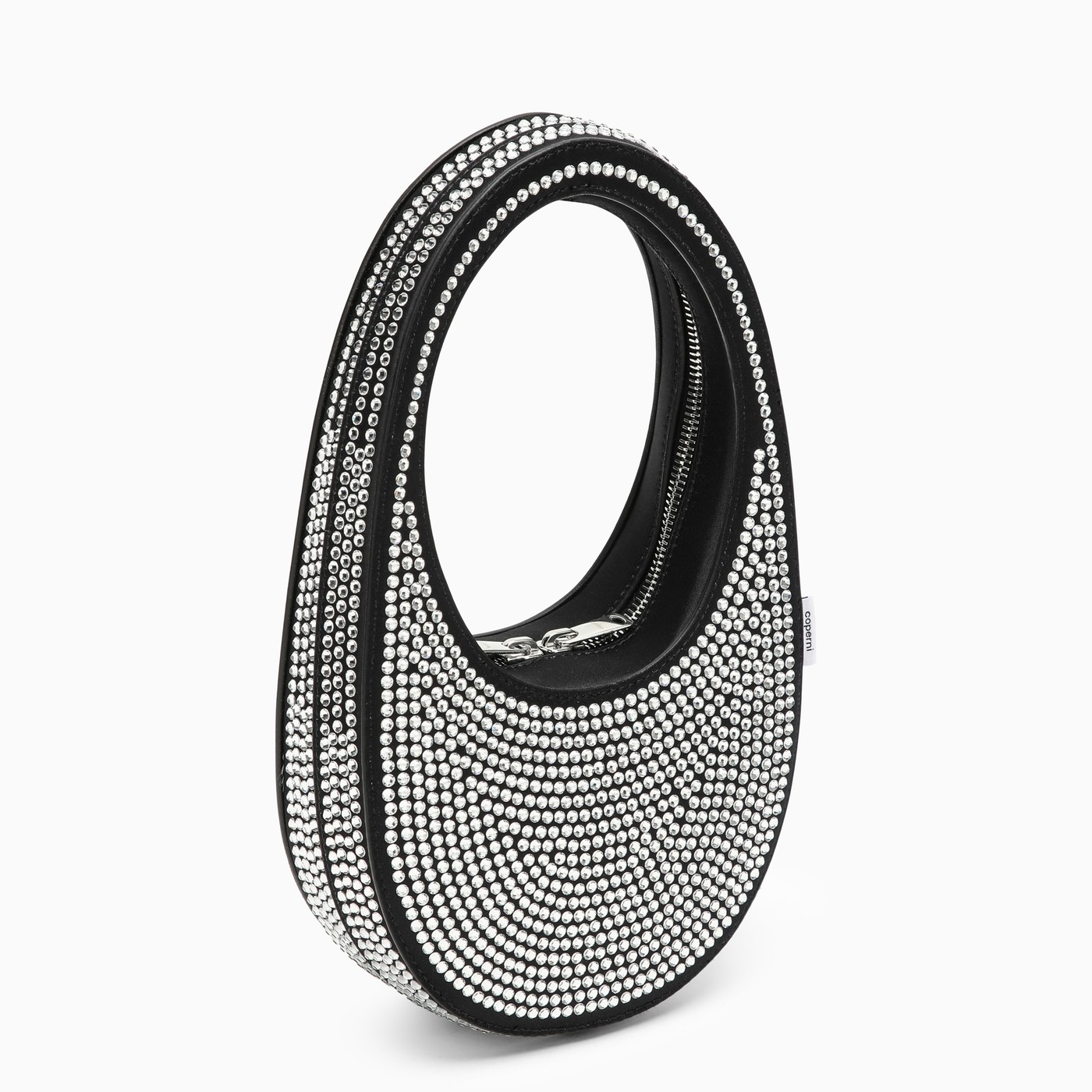 COPERNI Mini Swipe Bag black with crystals in leather | TheDoubleF
