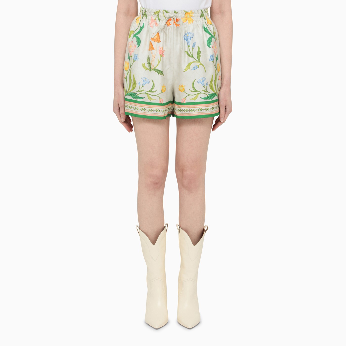 Casablanca Floral print silk shorts | TheDoubleF