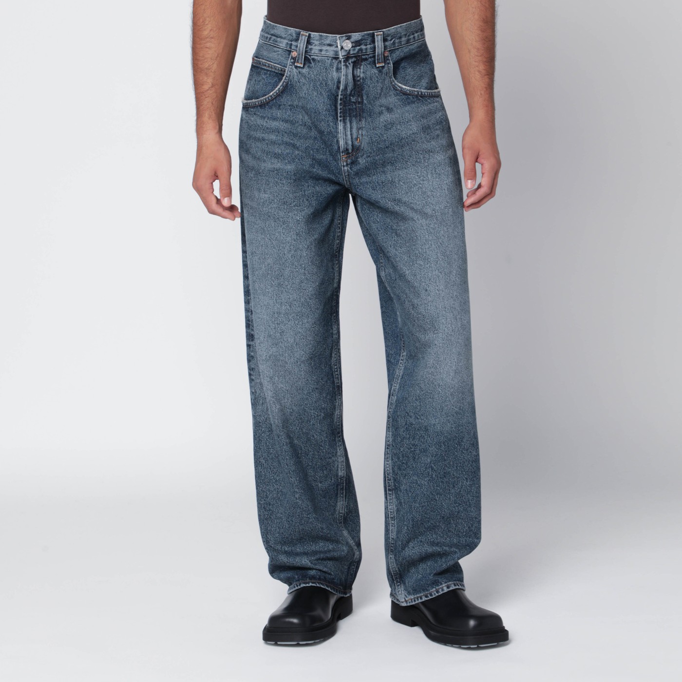 AGOLDE Wide dark vintage indigo Fusion jeans | TheDoubleF