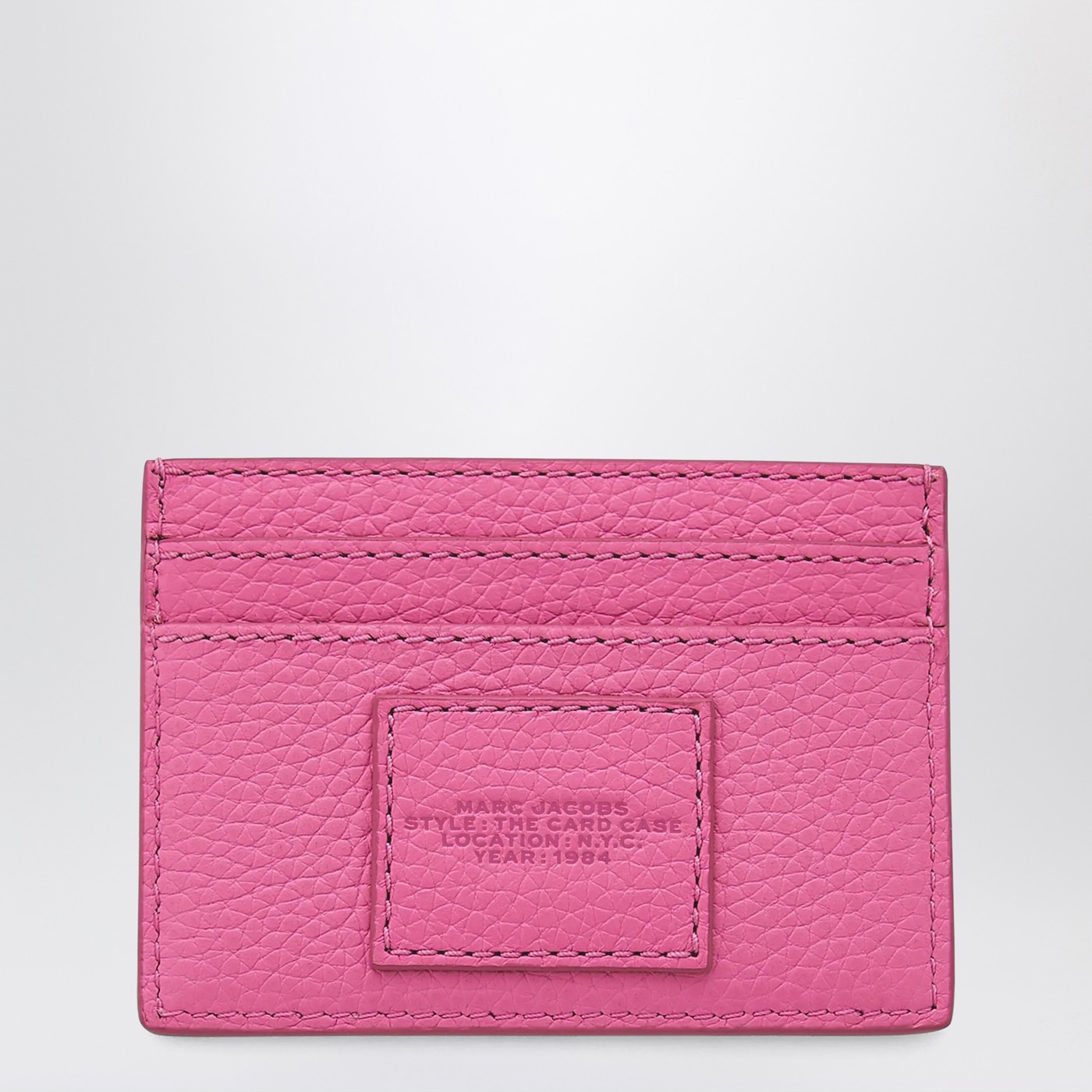 Marc Jacobs Fuchsia full-grain leather card holder | TheDoubleF