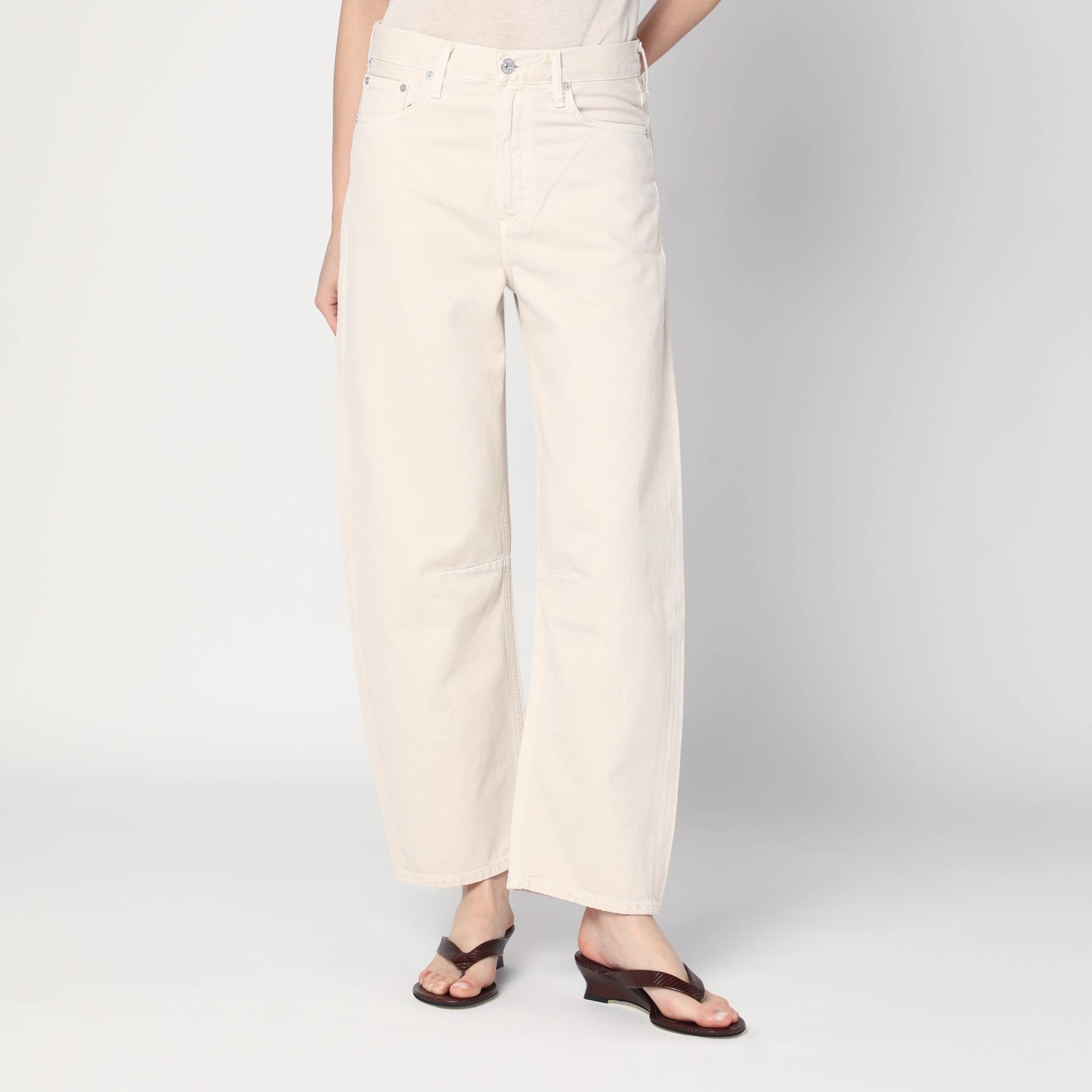 Citizens of Humanity Almond-coloured Miro jeans | TheDoubleF