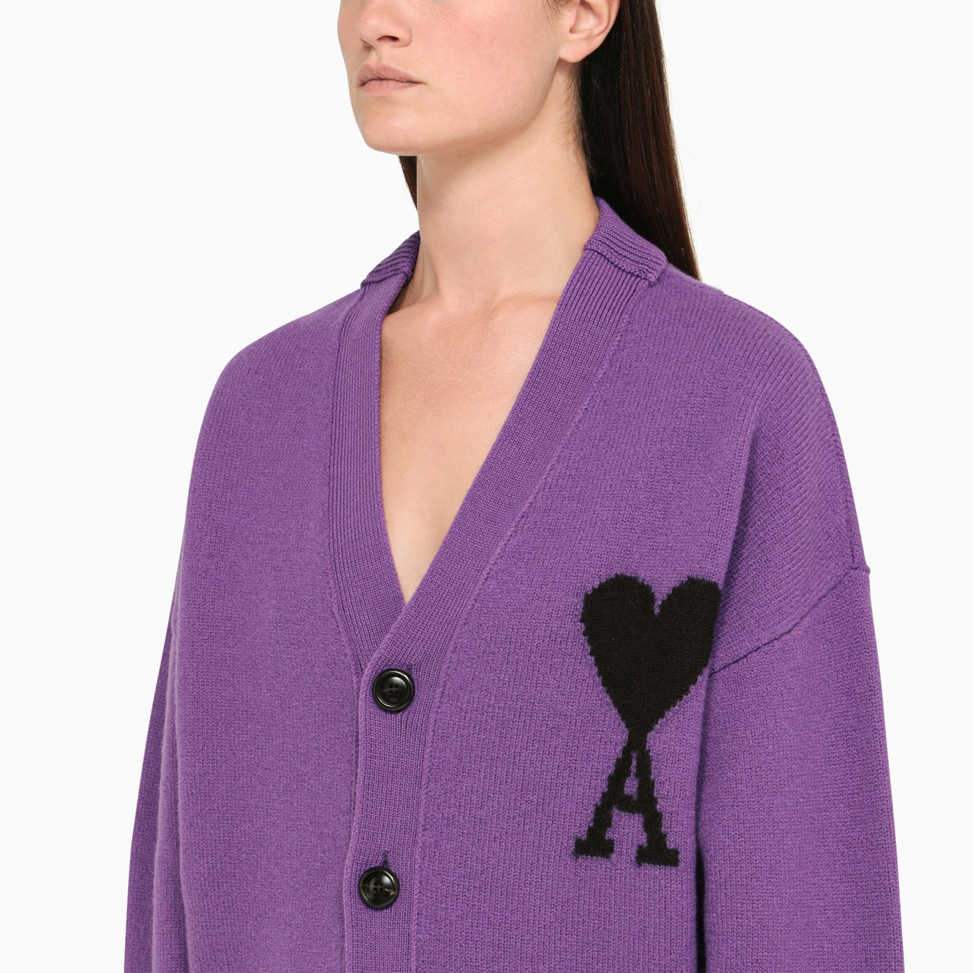 Ami Paris Violet Ami De Coeur cardigan | TheDoubleF Ami Paris Violet Ami De Coeur cardigan | TheDoubleF