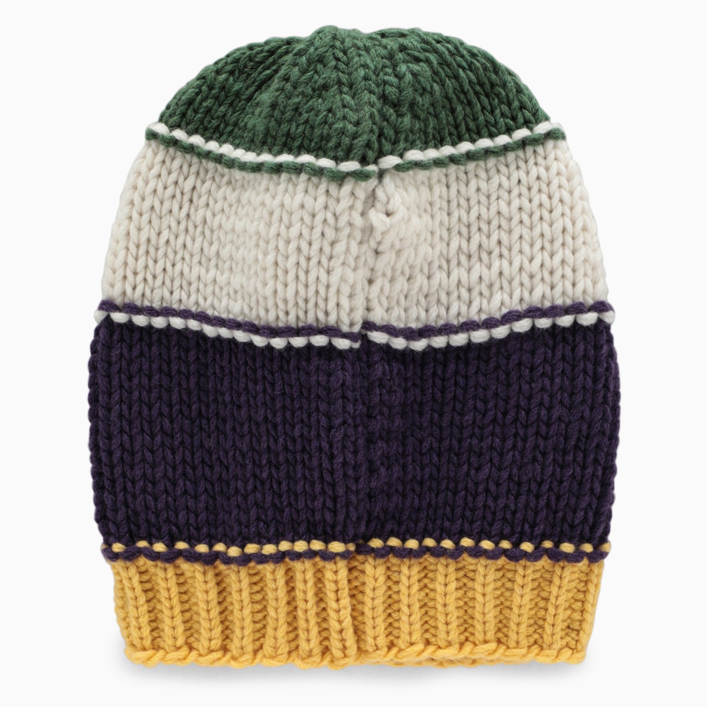 Prada Yellow/papaya striped wool and cashmere hat | TheDoubleF