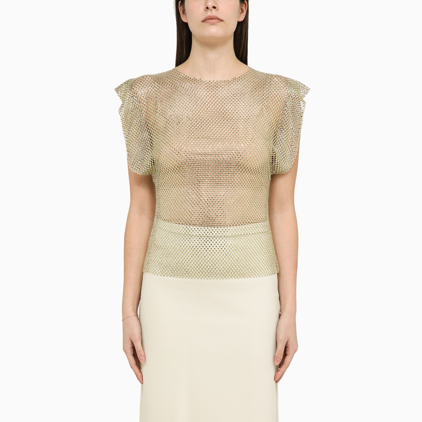 Philosophy Mesh jersey with rhinestones | TheDoubleF