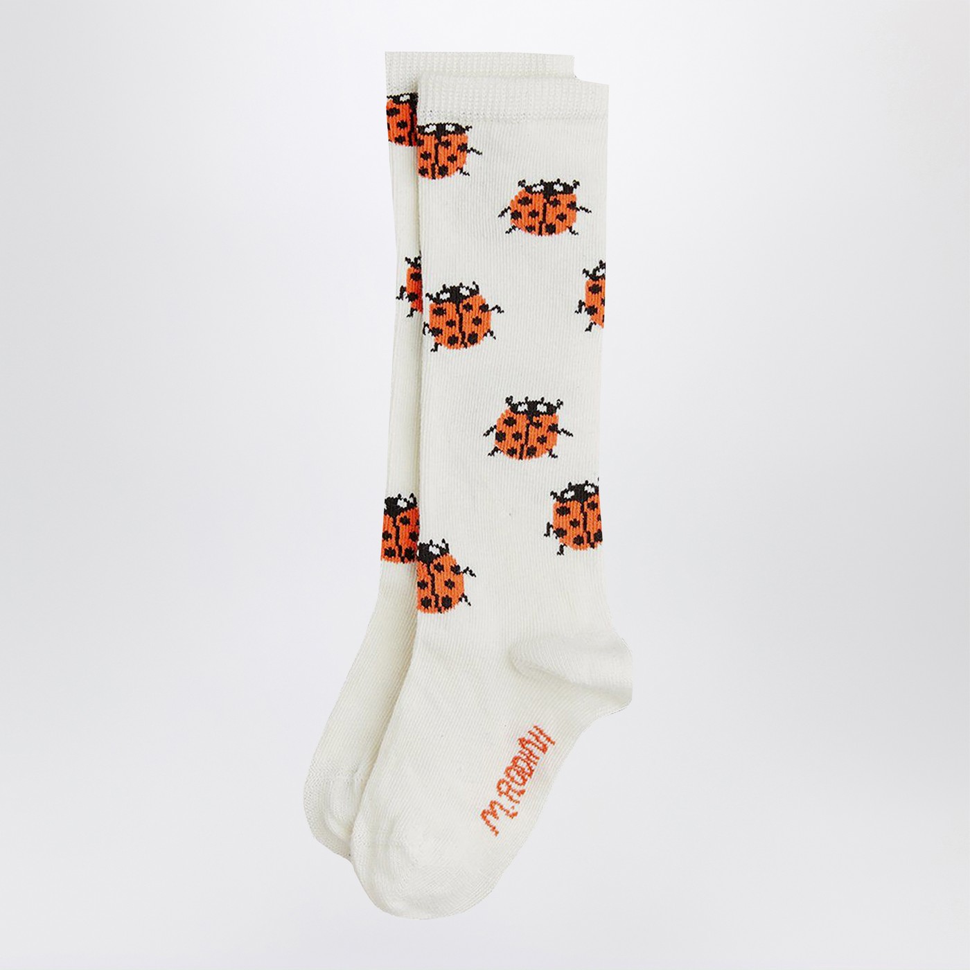 Mini Rodini High white socks with ladybugs | TheDoubleF
