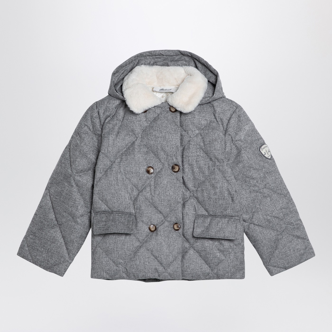 Bonpoint Modesty grey mélange double-breasted jacket | TheDoubleF
