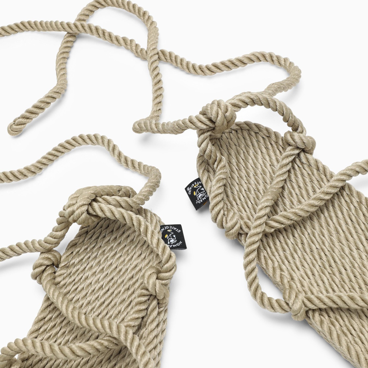 Nomadic State of Mind Sandalo basso Romano in corda beige | TheDoubleF